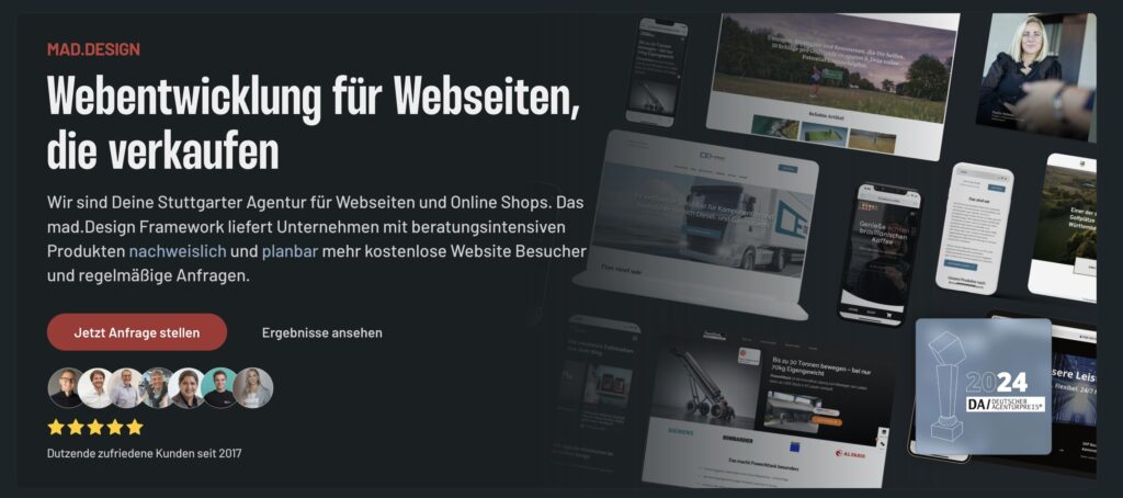 mad.Design | Website Agentur für B2B Produkte